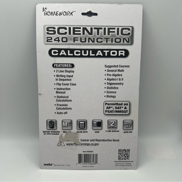 A+Homework | Other | Scientific 24 Function Calculator 2 Line Display ...